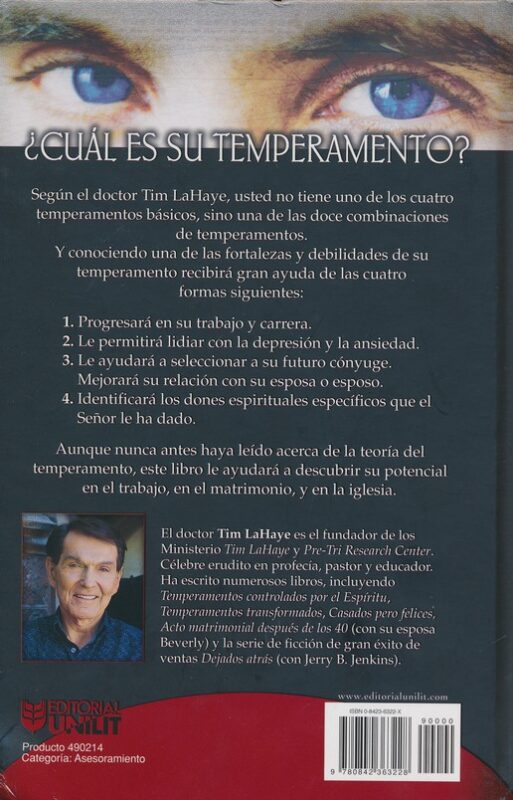 Manual del Temperamento - Tapa Dura – Tim LaHaye - Vida y Luz ...