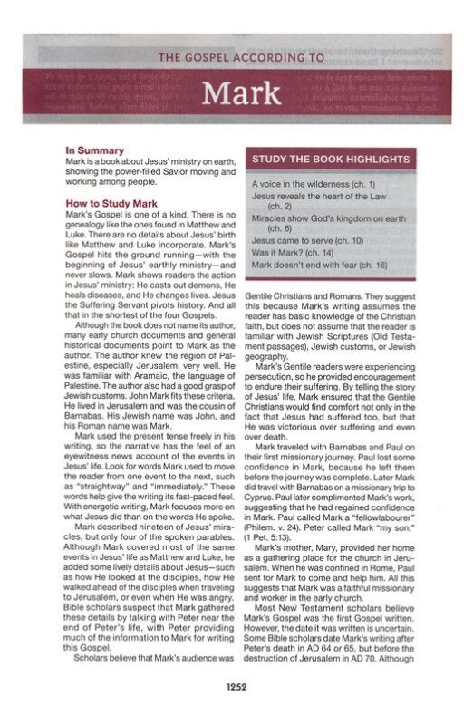 KJV, Word Study Reference Bible, Leathersoft, Brown, Red Letter, Thumb ...